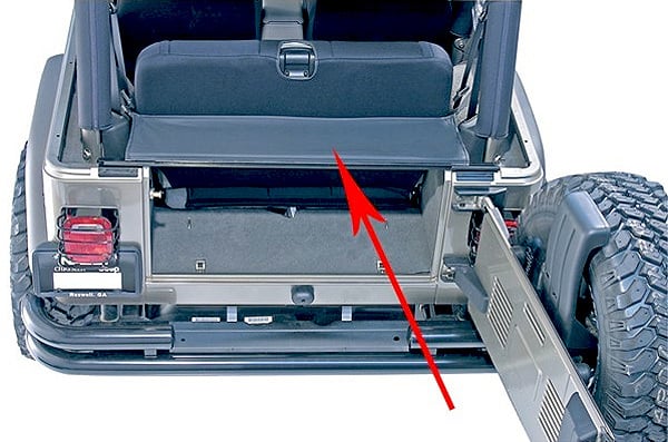 Rugged Ridge Replacement Tailgate Bar with Tonneau Cover