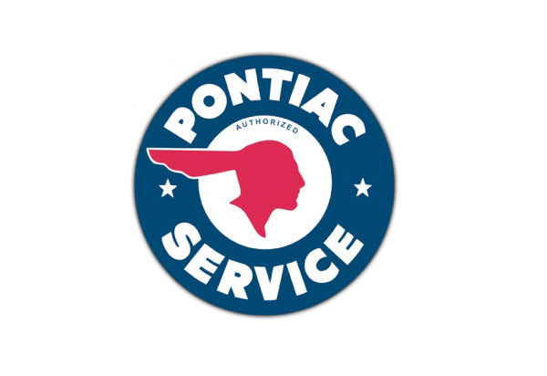 Pontiac Sign, Pontiac Service Vintage Garage Sign by SignPast