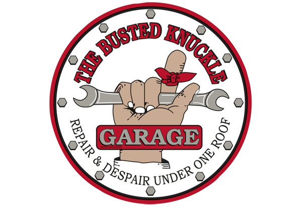 Busted Knuckle Garage, Garage Sign, Antique Metal Sign