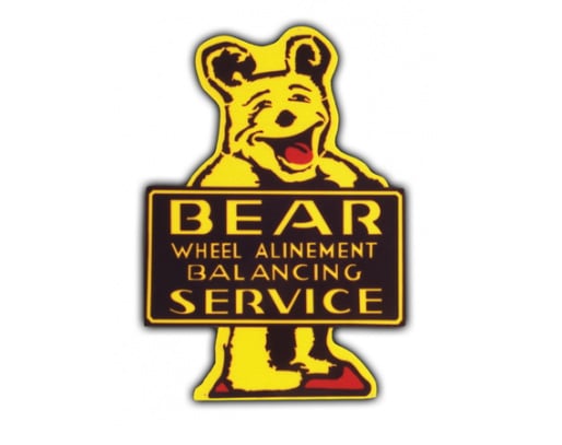 Bear Service Vintage Sign by SignPast - Reliable Shipping