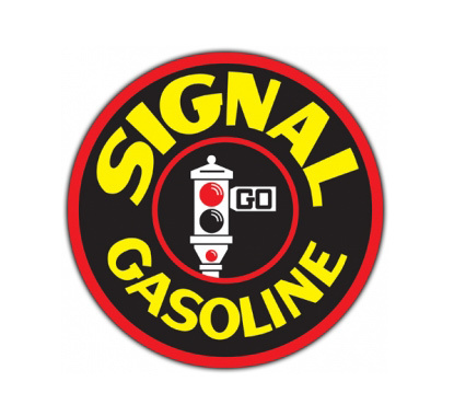 Signal Gas Steel Sign, Vintage Garage Signs by SignPast