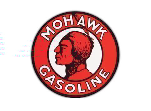 Mohawk Gas Vintage Sign, Vintage Garage Signs by SignPast