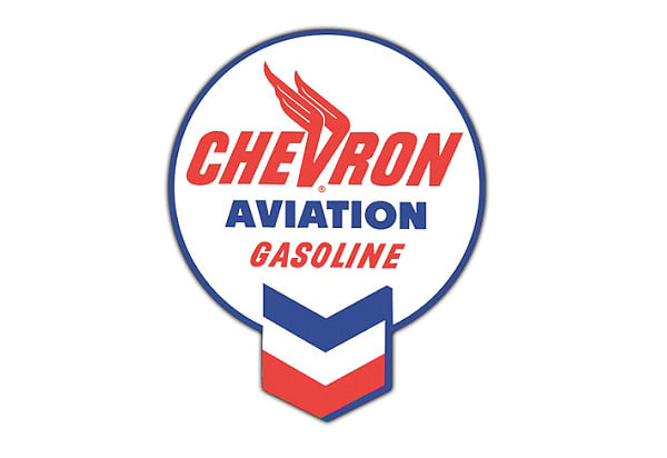 Chevron Aviation Gas Vintage Sign by SignPast - Fast Shipping