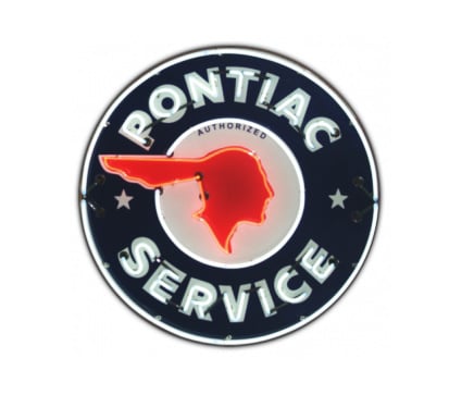 Pontiac Neon Sign, Vintage Neon Signs by SignPast