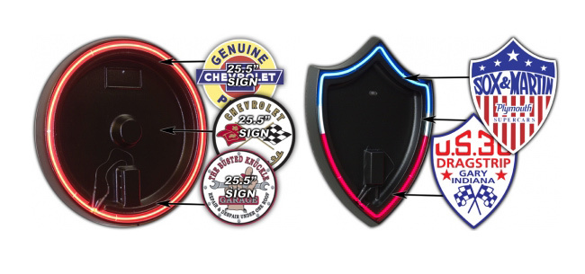 SignPast Neon Sign Base, Antique Garage Signs by SignPast