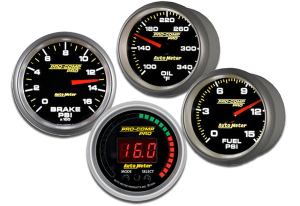 Auto Meter Pro-Comp Gauges, Pro-Comp Racing Gauges