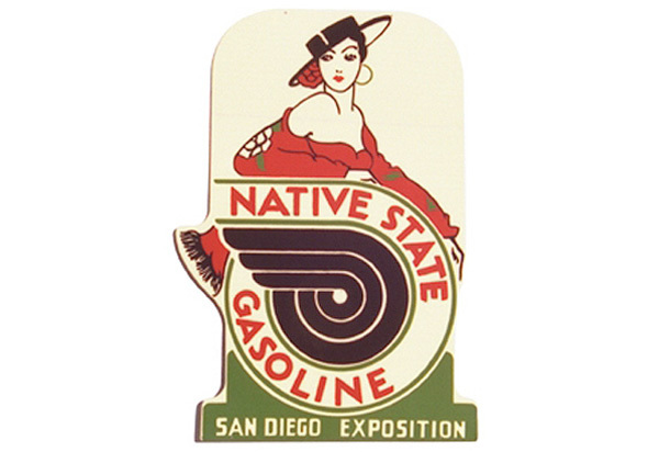 Native State Gasoline Vintage Sign by SignPast - Free Shipping