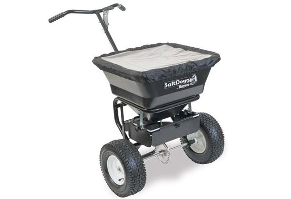 SaltDogg Walk Behind Salt Spreader - Snow Plows Spreader Ships Free