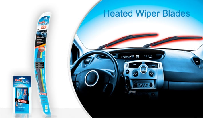 Heat & Clean Heated Wiper Blades - Winter Windshield Blade Ships Free