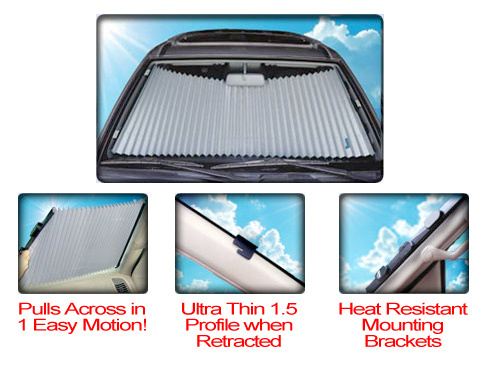 Dash Designs Graphic Sun Shade - Retractable Sun Shield