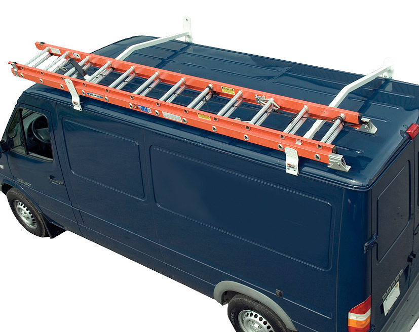 Cross Tread Lockable Angled Van Rack - Free Shipping
