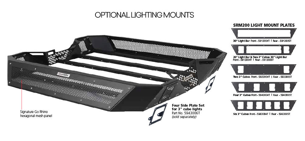 Go Rhino SRM200 Roof Rack - Ships Free and Price Match Guarantee