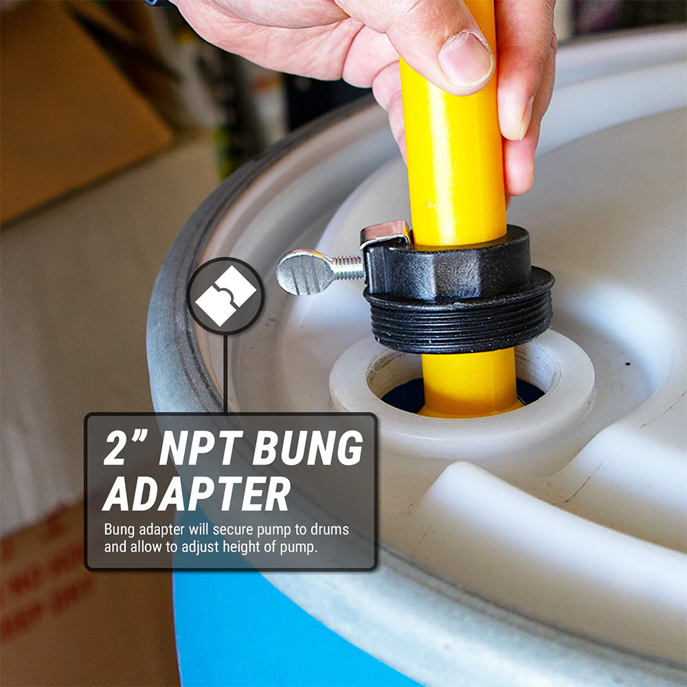 Tera Pump Chemical Resistant Plastic Rotary-Action Drum Barrel Pump ...