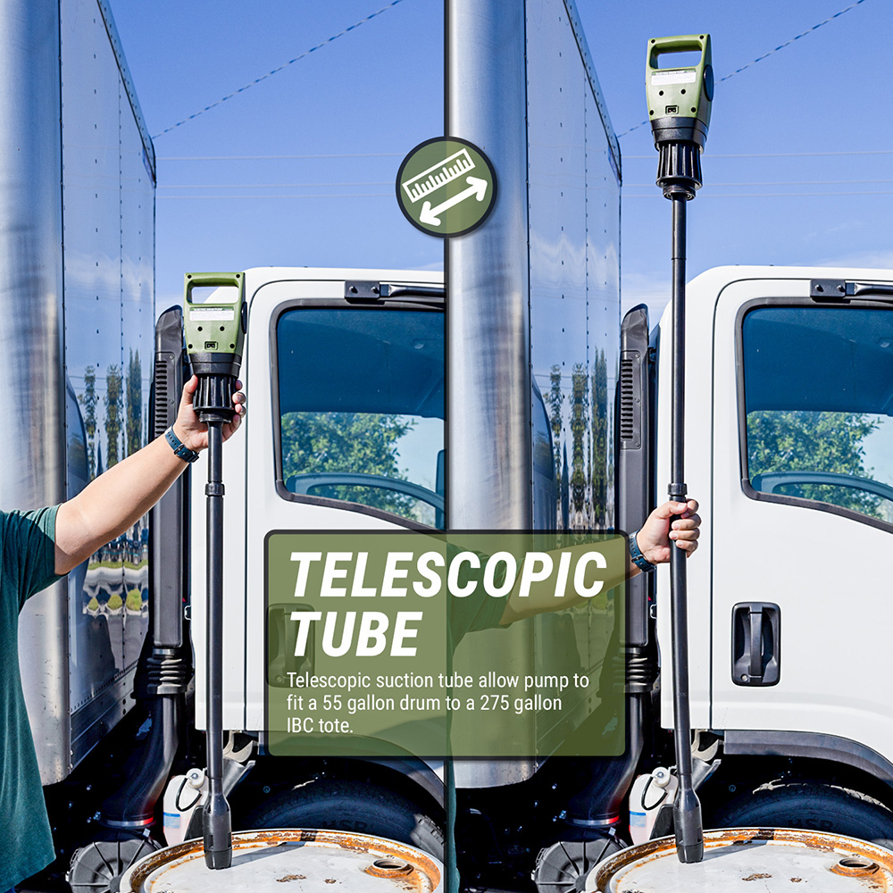 Tera Pump Telescopic Electric Drum Pump with Digital Flow Meter- Read ...