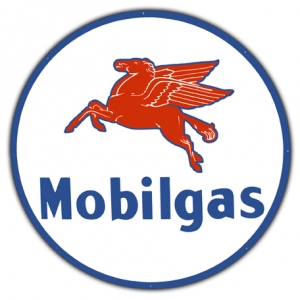 Mobil Gas Sign, Mobil Gas Vintage Sign by SignPast