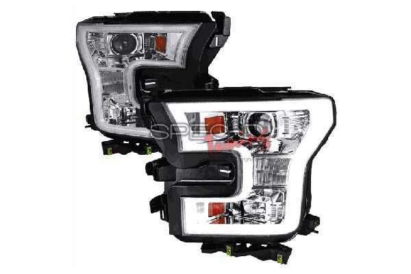 Projector Headlights with LED Bar Outline - Spec-D 2LHP-F15015-TM