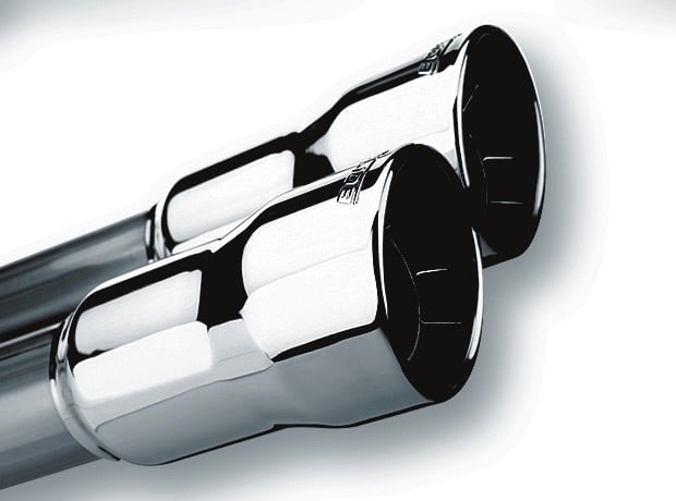 Dual Round Rolled Angle Cut Intercooled Exhaust Tip - Borla 20143